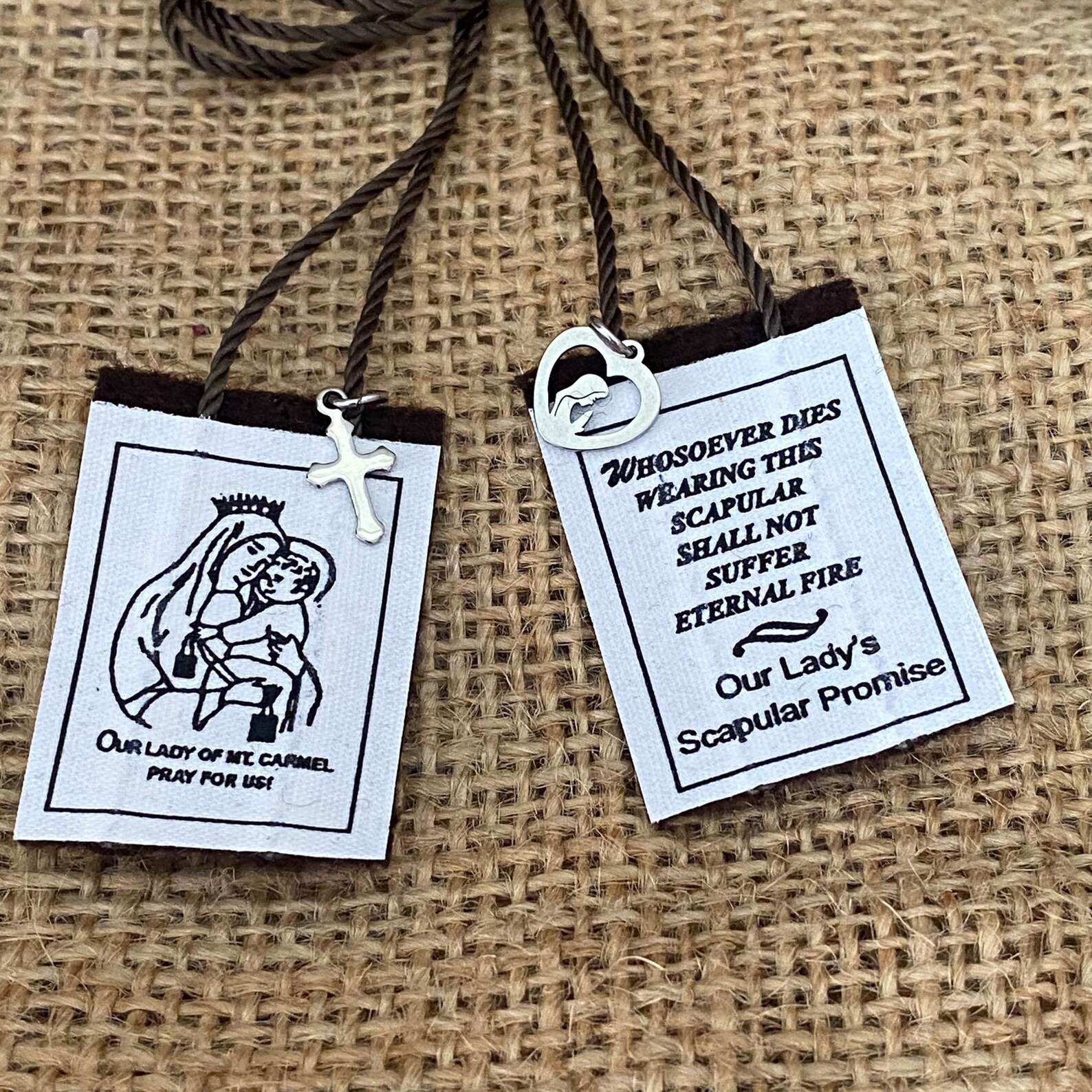 Escapulario Católico en Acero Inoxidable Virgen del Carmen / - Etsy México