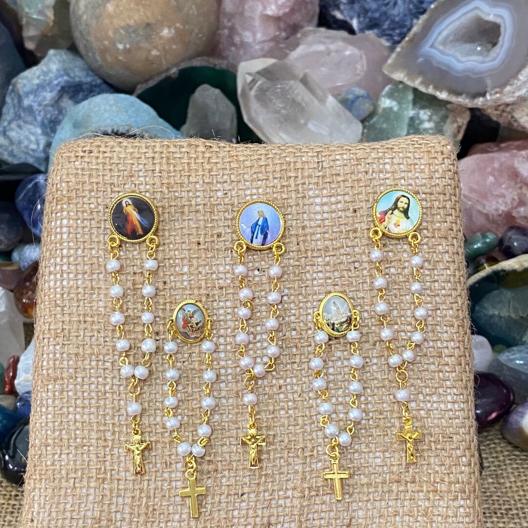 Catholic Rosary Pin or Brooch / Decennial Rosary Pin / Miraculous ...