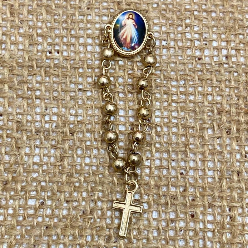Catholic Rosary Pin / Rosary Brooch / Rosary Pin / Christ of - Etsy