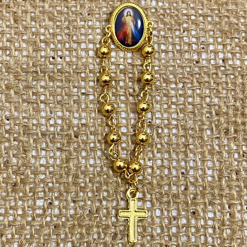 Catholic Rosary Pin / Rosary Brooch / Rosary Pin / Christ of - Etsy