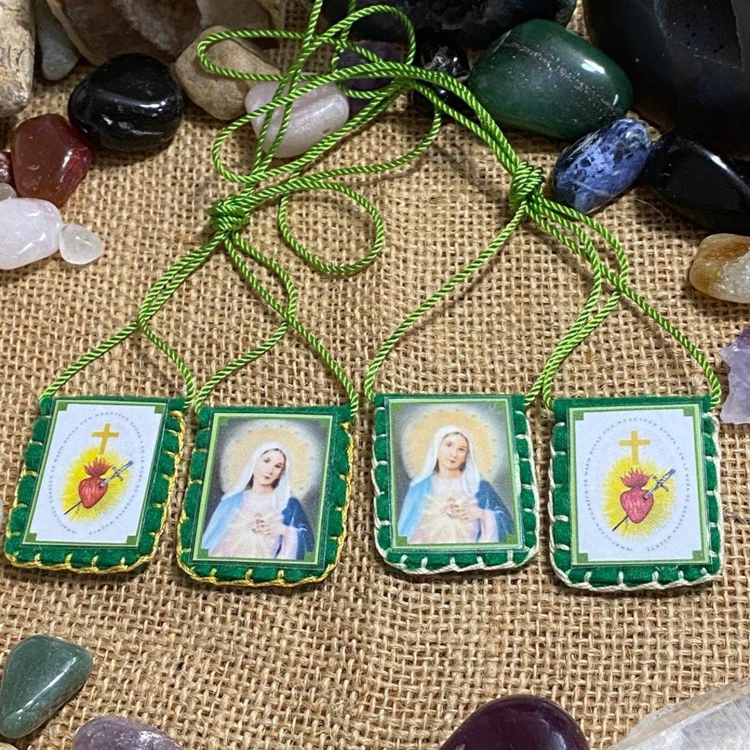 Green Scapular to the Immaculate Heart of Mary / Catholic Sacramental ...
