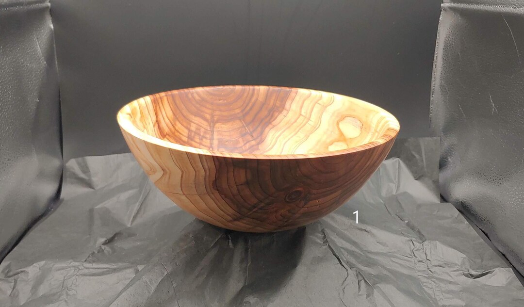 Turned Cypress Wood Bowl - Etsy