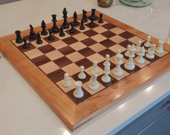 Walnut & Maple Chess Board - Etsy