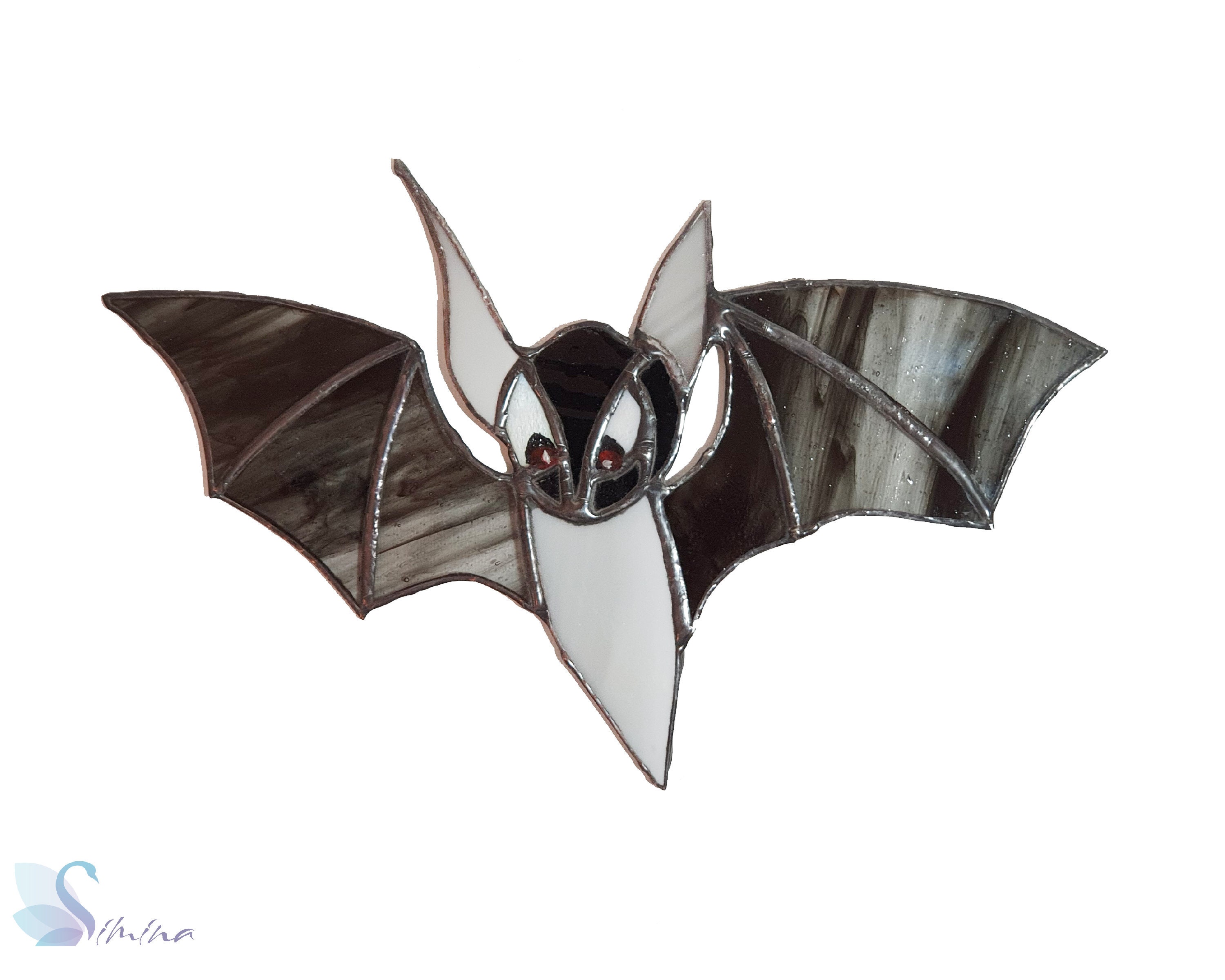 Stained Glass Big Bat Halloween, Suncatcher Colorful, Stained Glass ...