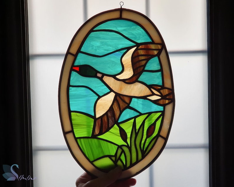 Stained Glass the Wild Goose, Suncatcher Colorful, Stained Glass, Home ...