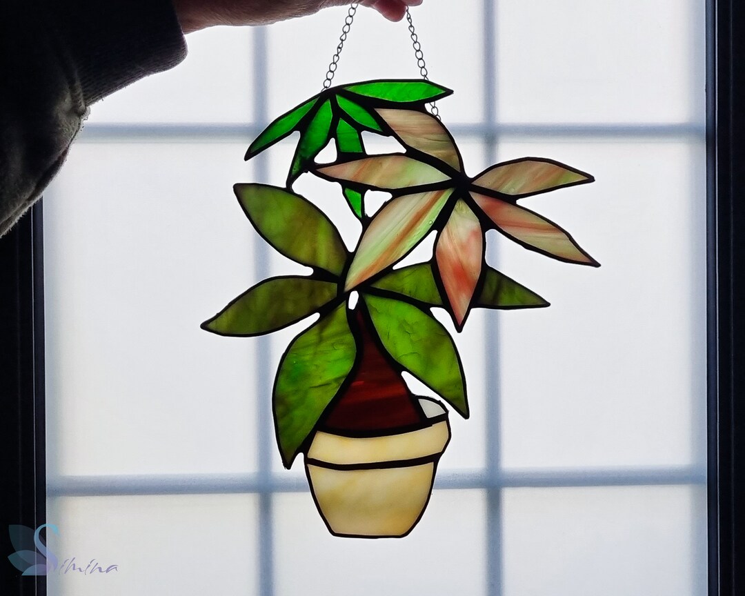 Stained Glass Money Plant - Etsy