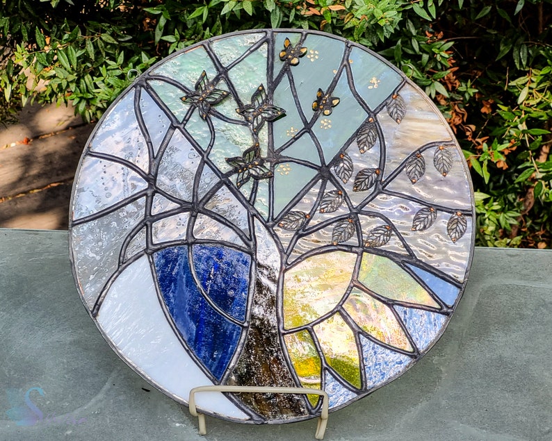 Stained Glass Four Seasons Day and Night Suncatcher Colorful,stained ...