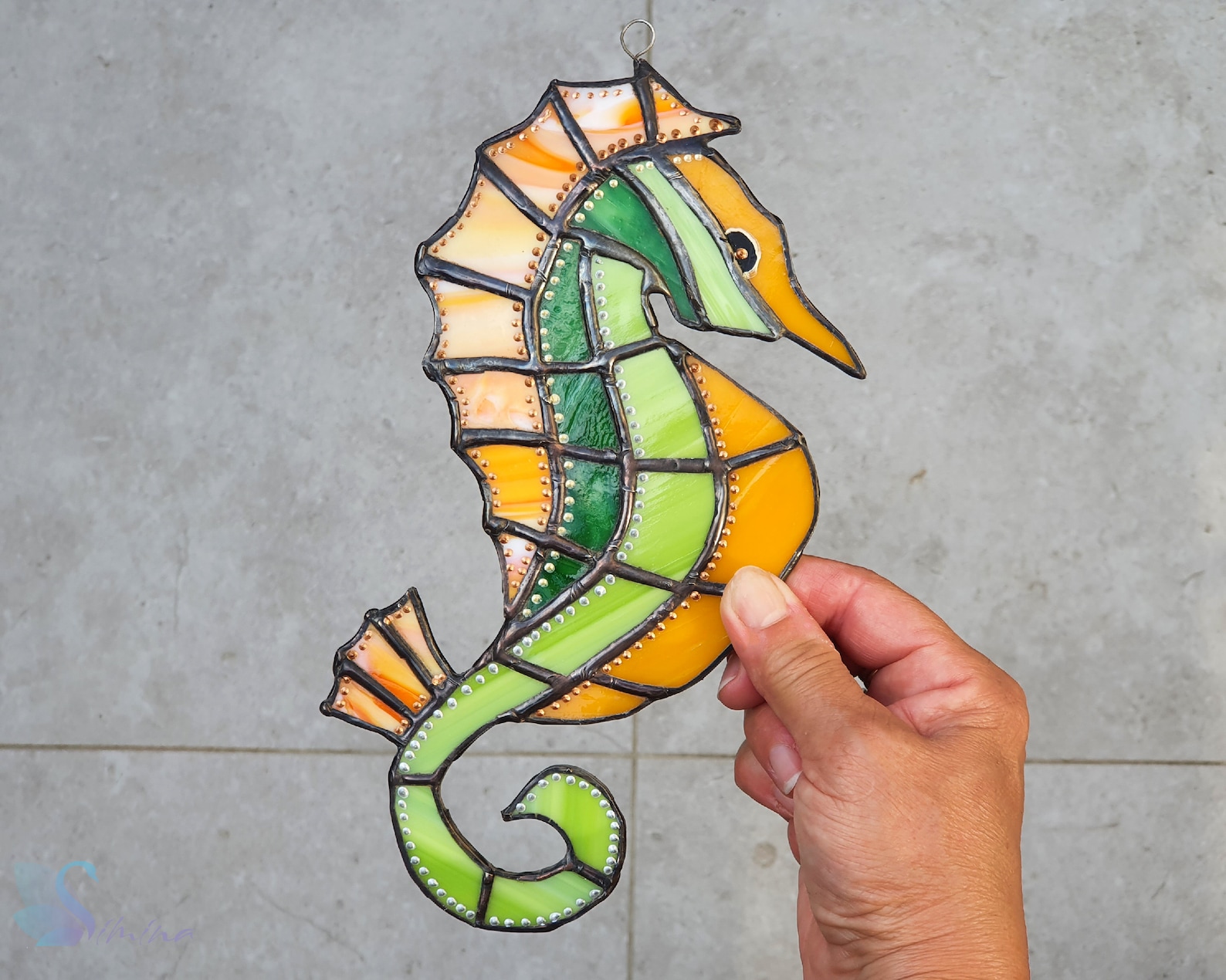 Stained Glass Seahorse Stained Glass Home Decor Original - Etsy