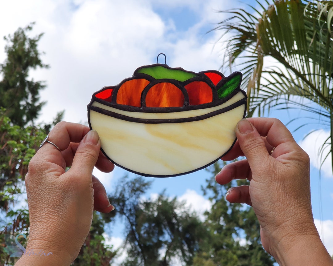 Stained Glass Falafel, Suncatcher Colorful, Stained Glass, Vitrail,home ...