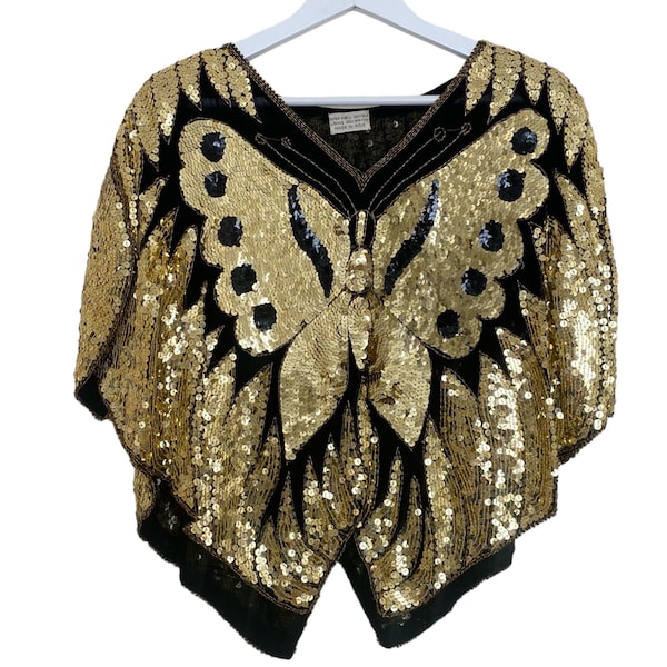 Sequin Butterfly Top - Etsy