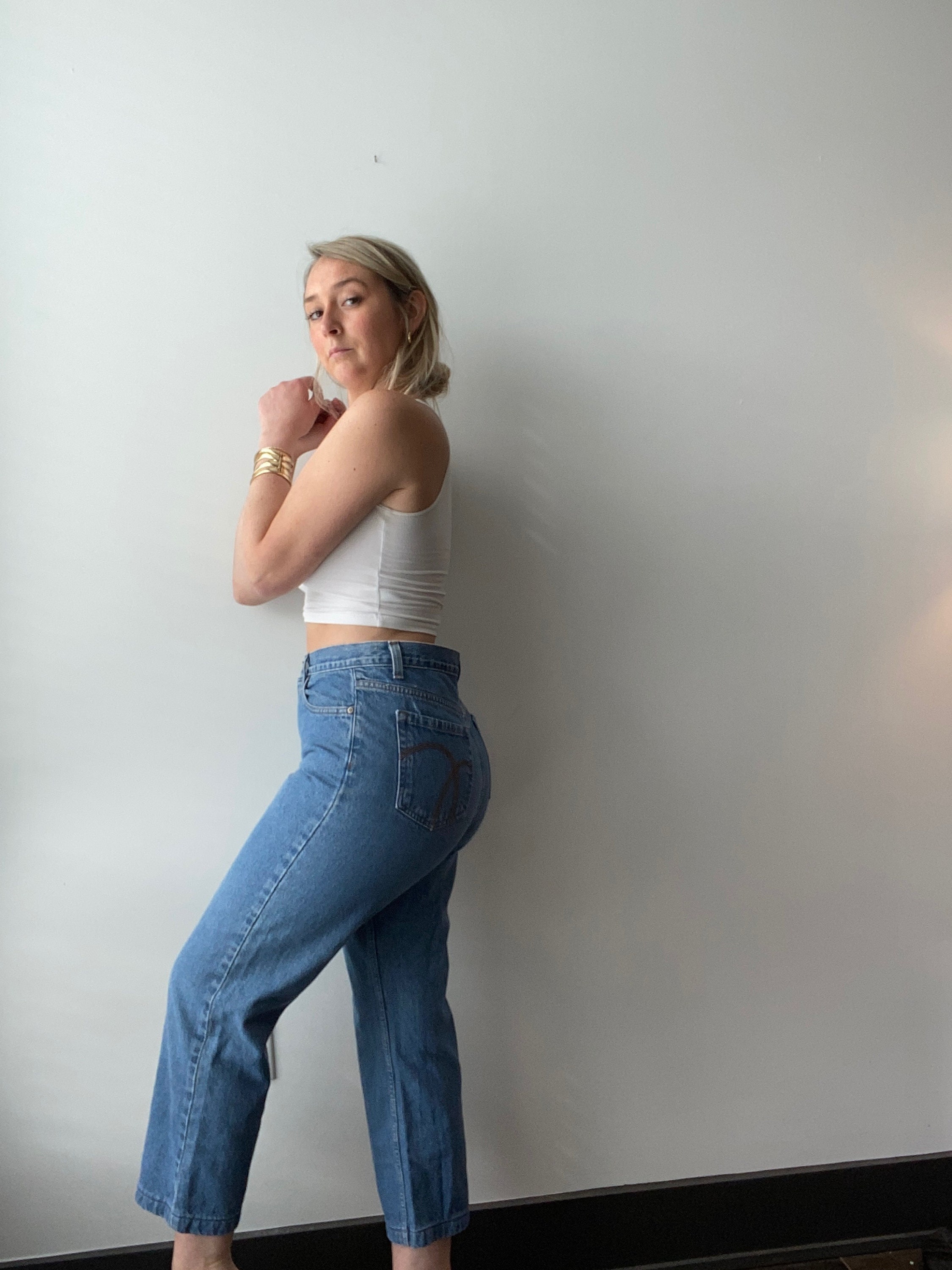 Vintage Denim High Rise Capri - Etsy