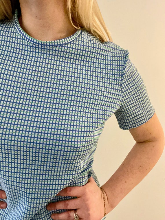 Vintage 60s blue checkered - Gem