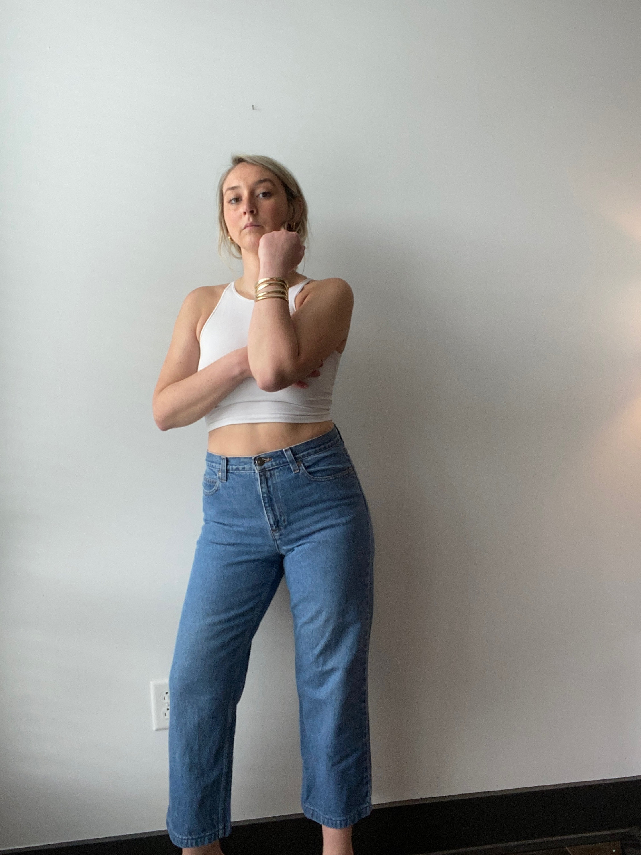 Vintage Denim High Rise Capri - Etsy