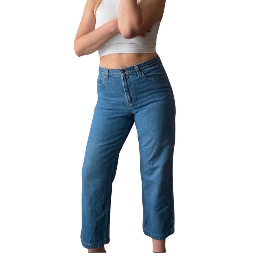 Vintage Denim High Rise Capri - Etsy
