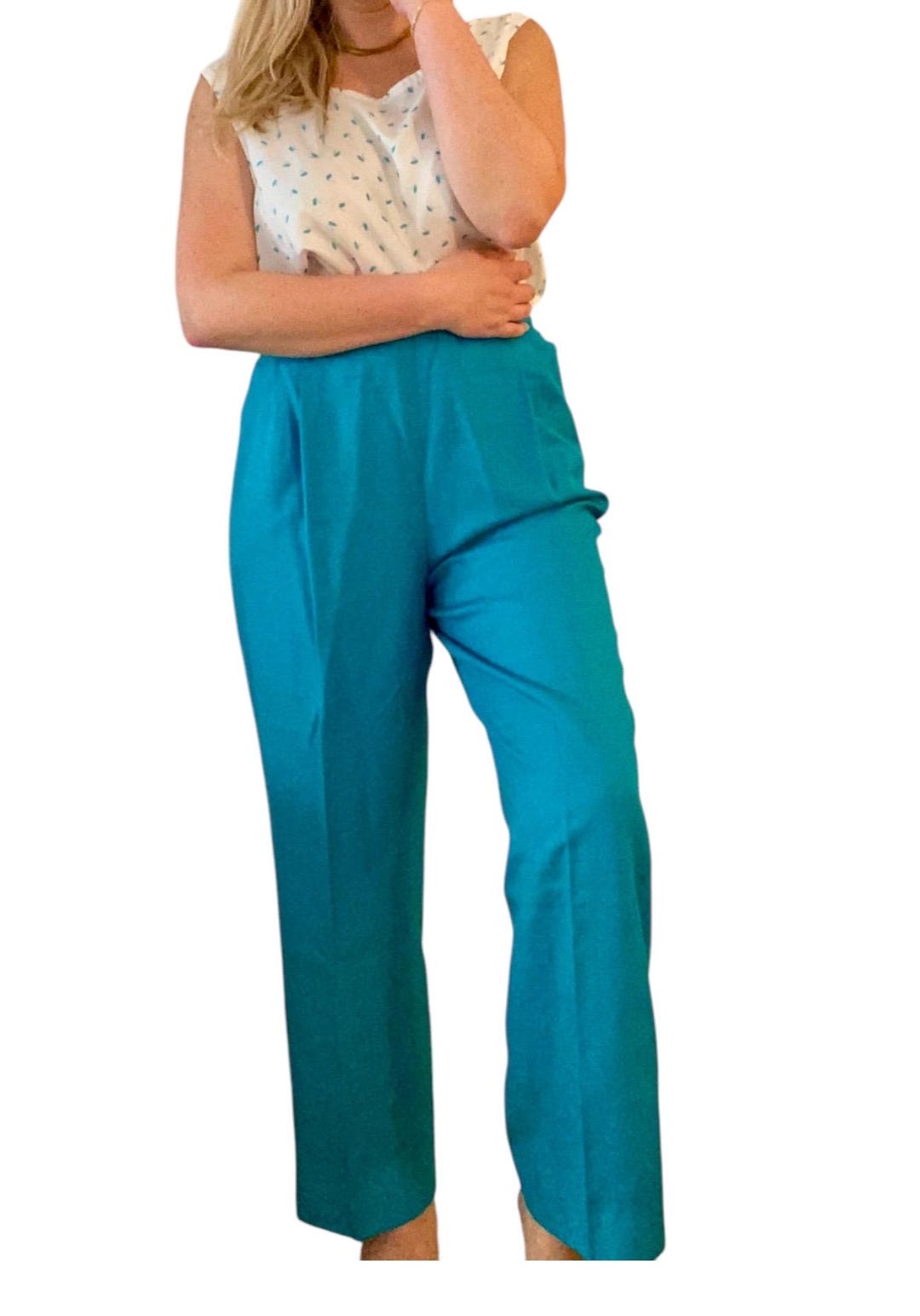 Vintage 80s 90s High Waist Linen Trouser Pant - Etsy