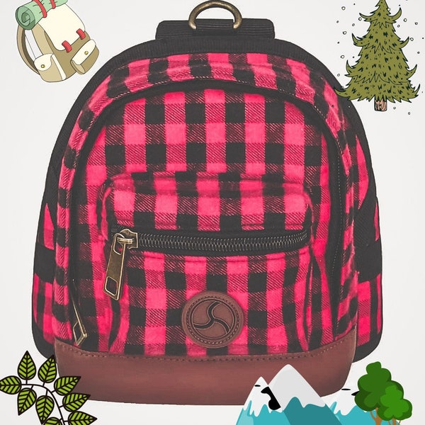 Plaid Backpack - Etsy
