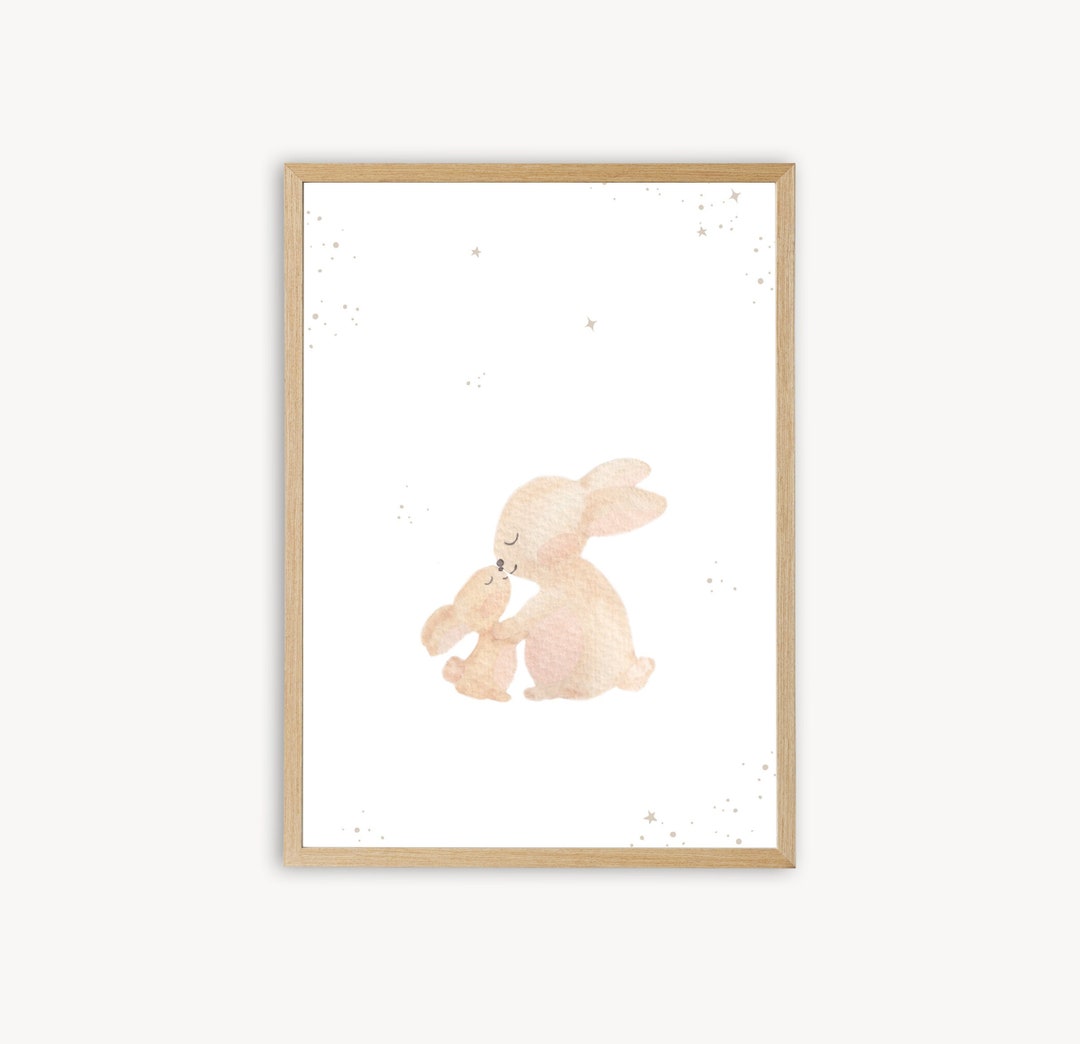 Poster Rabbits A4 Children's Poster Children's Picture Children's Room ...