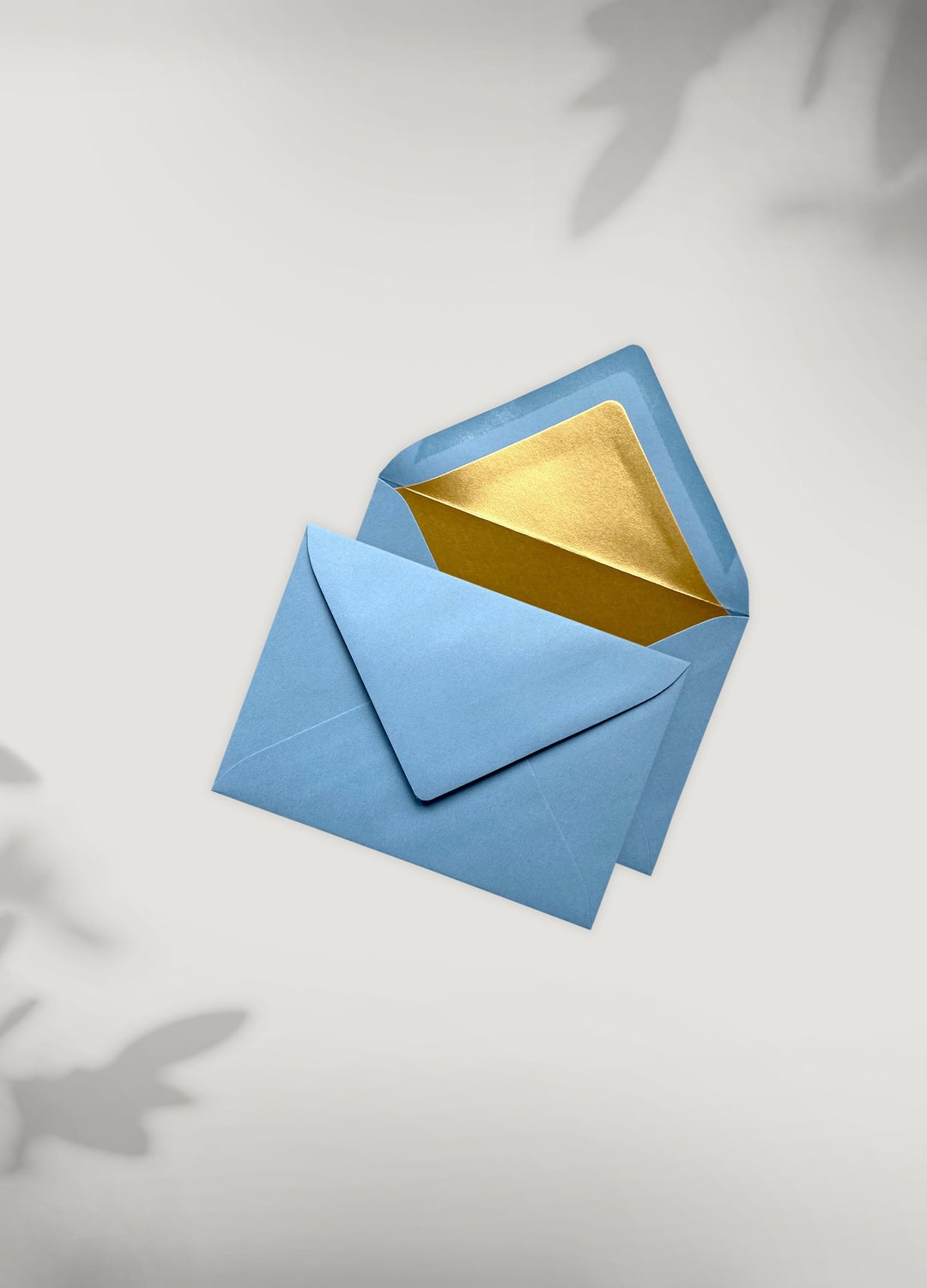 Envelope Deluxe smoke Blue Gold Envelope, DIN C6 With Golden Lining ...