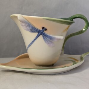 Collectable Franz Porcelain Dragonfly Cup & Saucer Set - Etsy