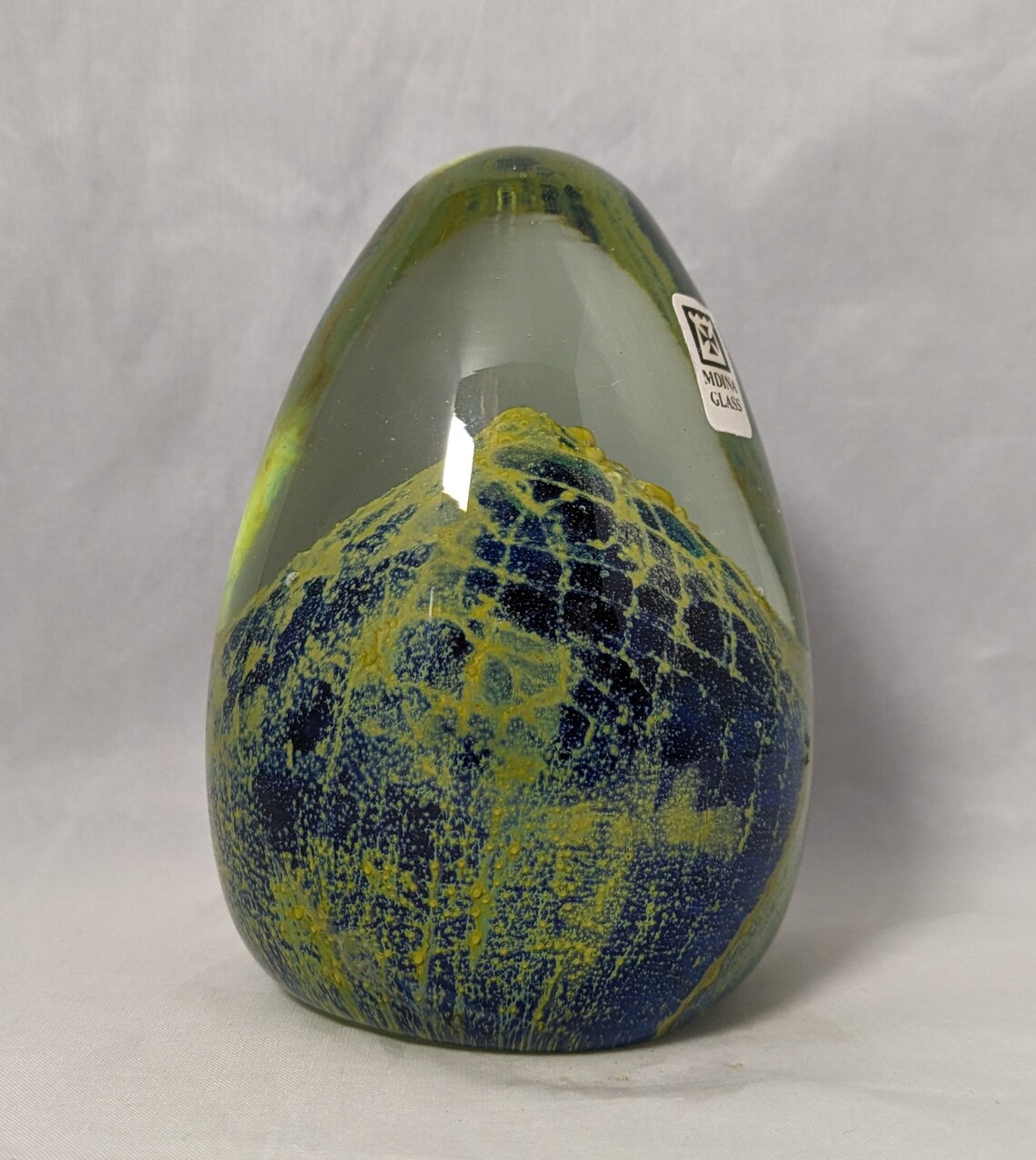 Vintage Collectable Mdina Ovoid Glass Paperweight - Signed and Labelled ...