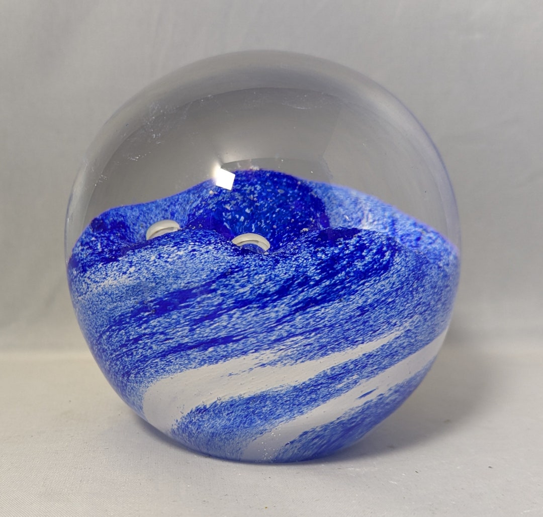 Studio Ahus Sweden Collectable Vintage Glass Paperweight - Signed and ...