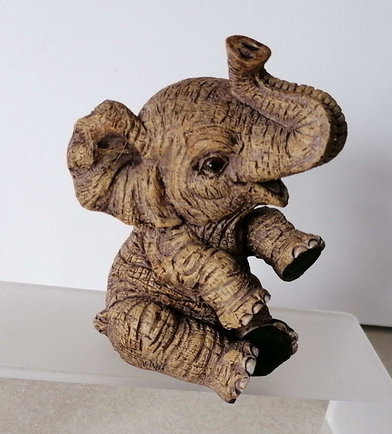 Baby Elephant Art Sculpture-Figurine by Chinese Artist Jaimy | Etsy