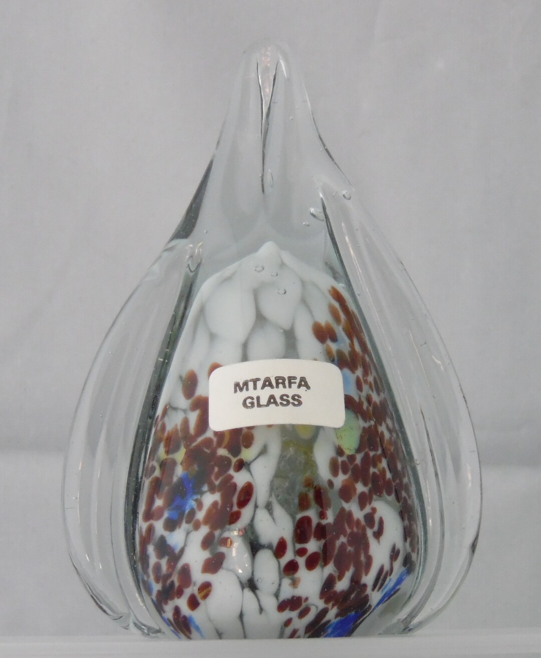 Vintage Rare Maltese Mtarfa Teardrop Shaped Glass Paperweight - Etsy UK