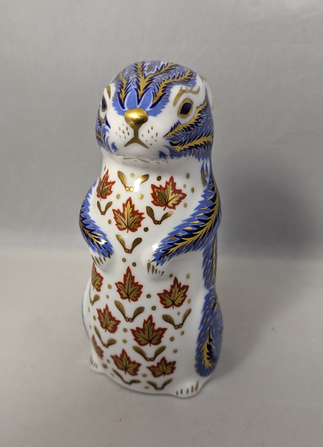 Rare Royal Crown Derby Chipmunk Paperweight - Gold Stopper - Etsy