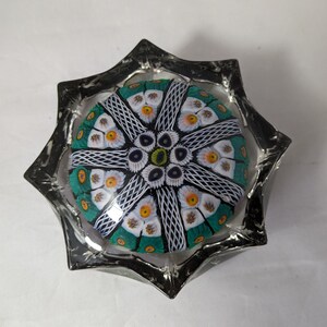 Strathearn Vintage Collectable Fluted Glass Millefiori Paperweight - Etsy