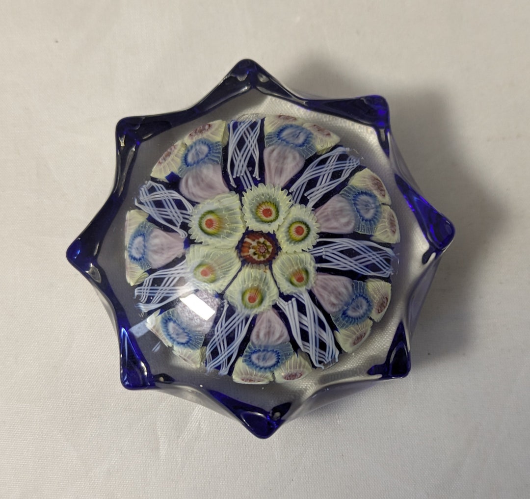 Vintage Collectable Strathearn Millefiori Glass Paperweight - Etsy