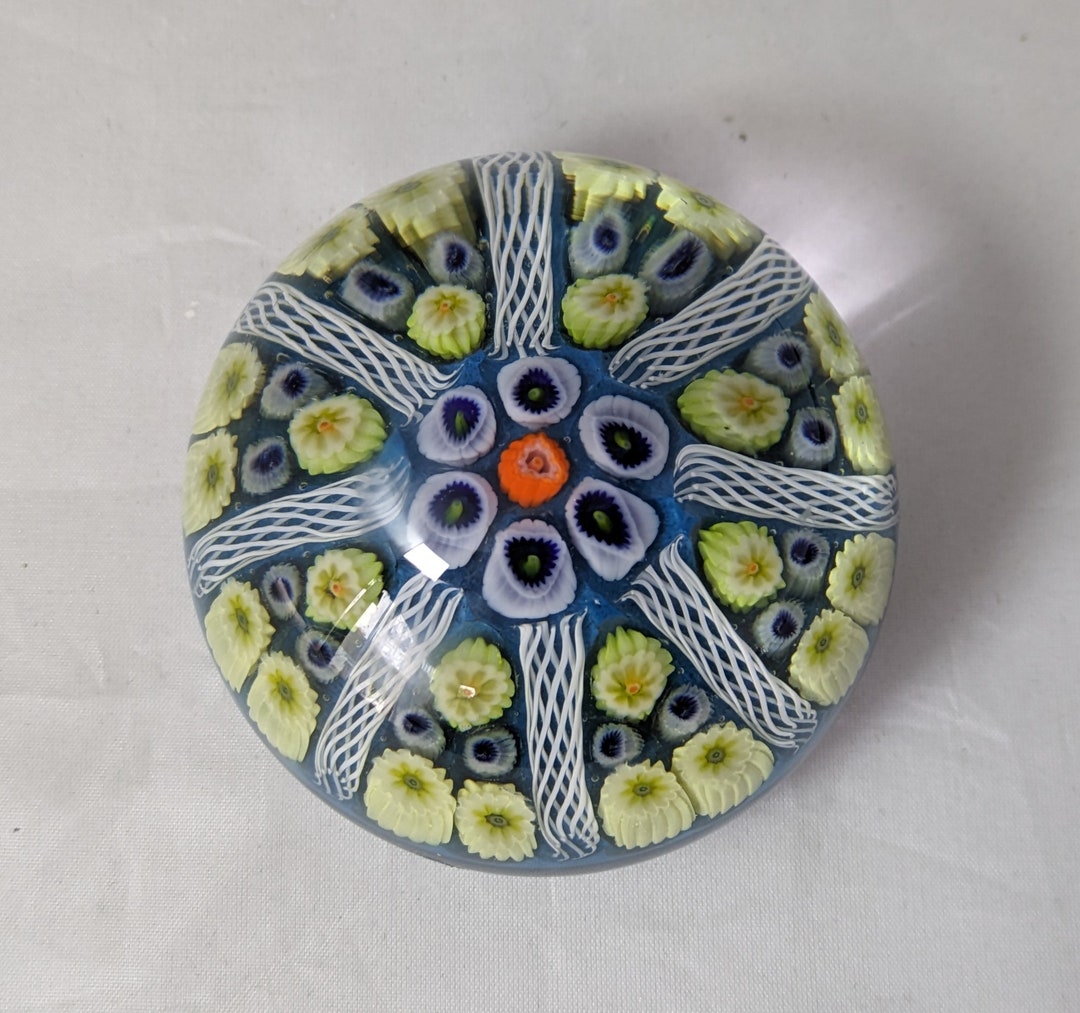 Vintage Collectable Strathearn Millefiori Glass Paperweight - Etsy