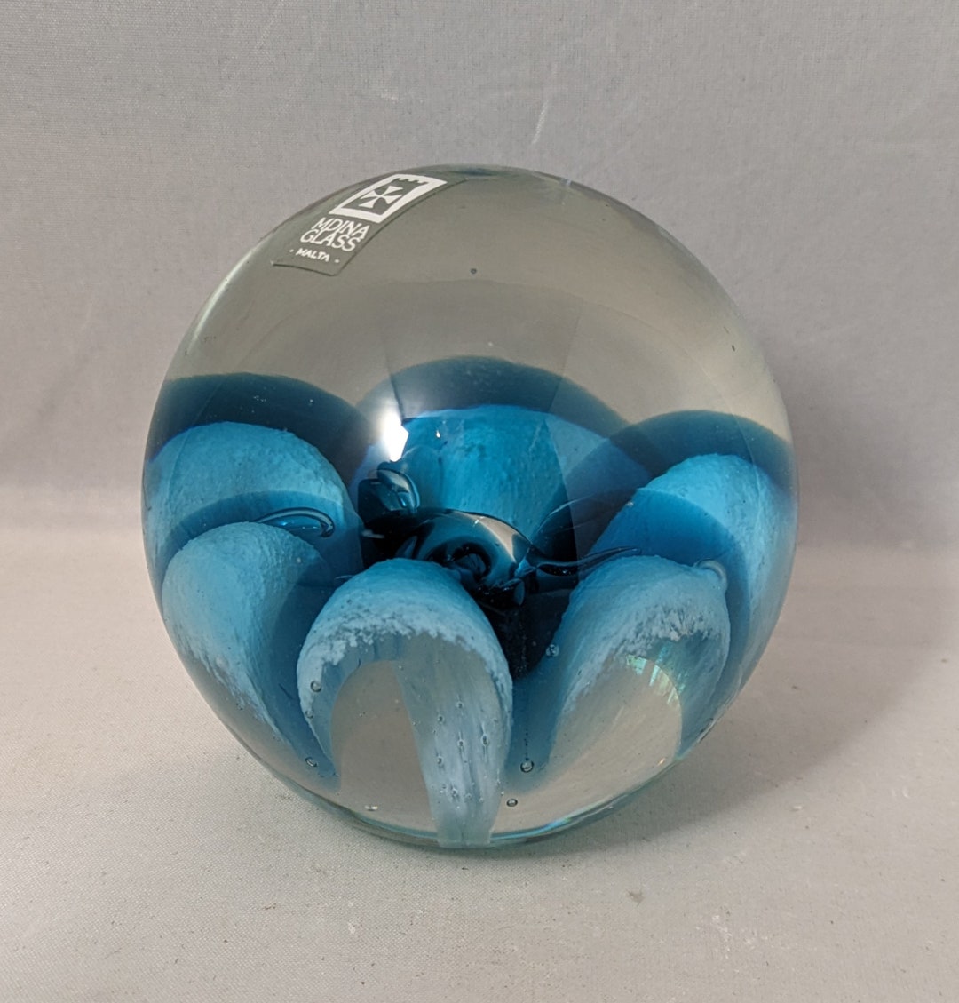 Collectable Unusual Vintage Mdina Glass Paperweight - Etsy