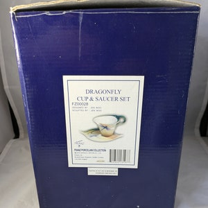 Collectable Franz Porcelain Dragonfly Cup & Saucer Set - Etsy