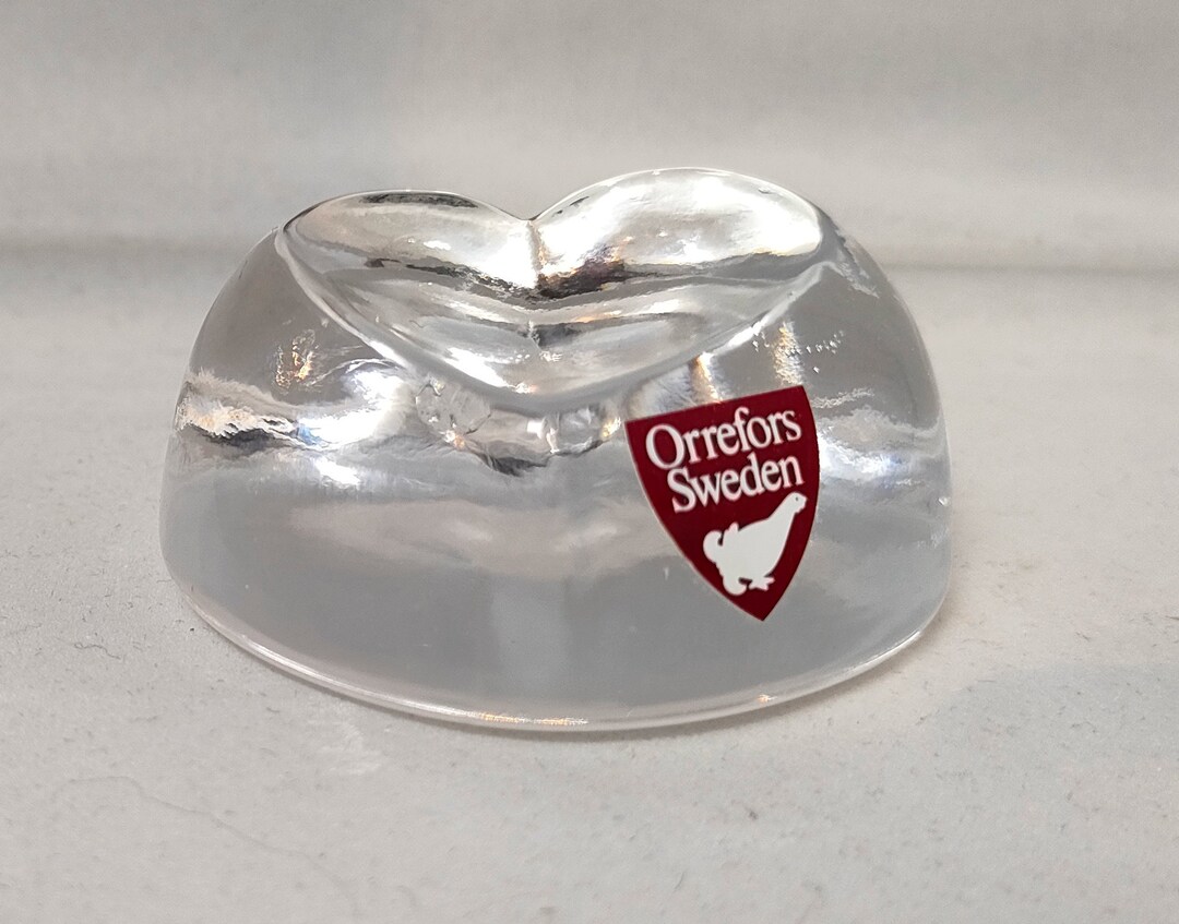 Small Collectable Orrefors Clear Glass Heart Shaped Ring Tidy - Etsy