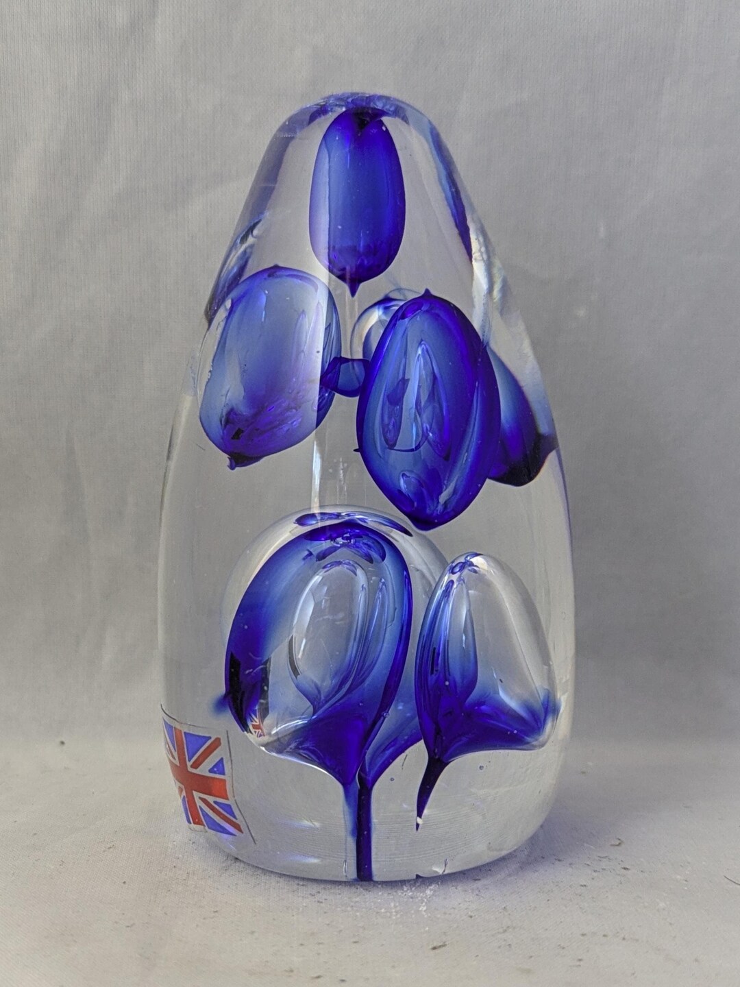 Vintage Collectable Langham Clear Glass Ovoid Paperweight - Signed Paul ...