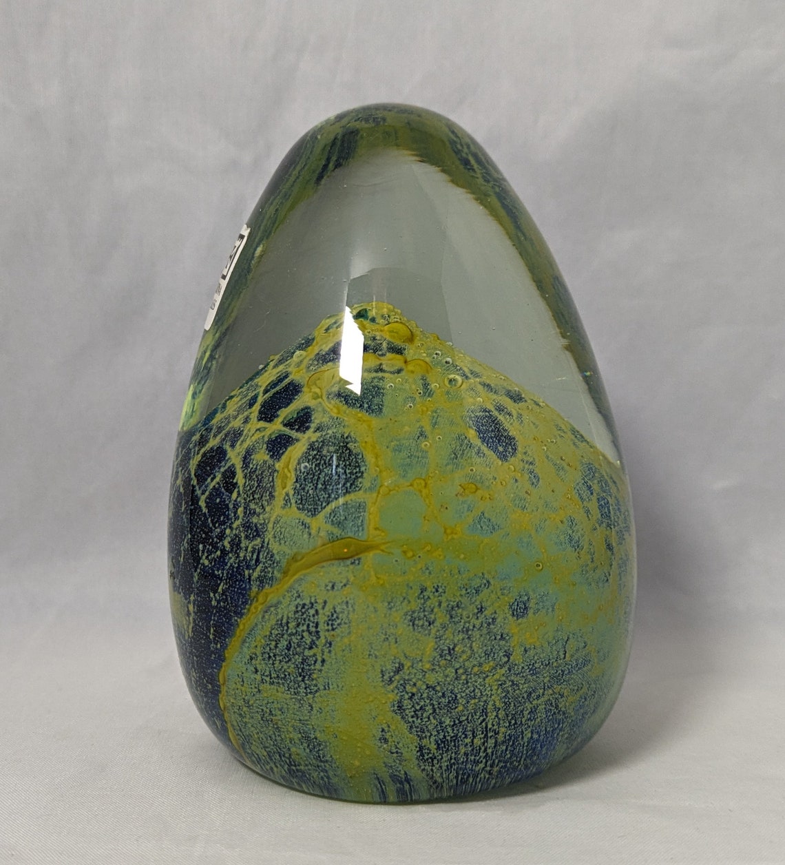 Vintage Collectable Mdina Ovoid Glass Paperweight - Signed and Labelled ...