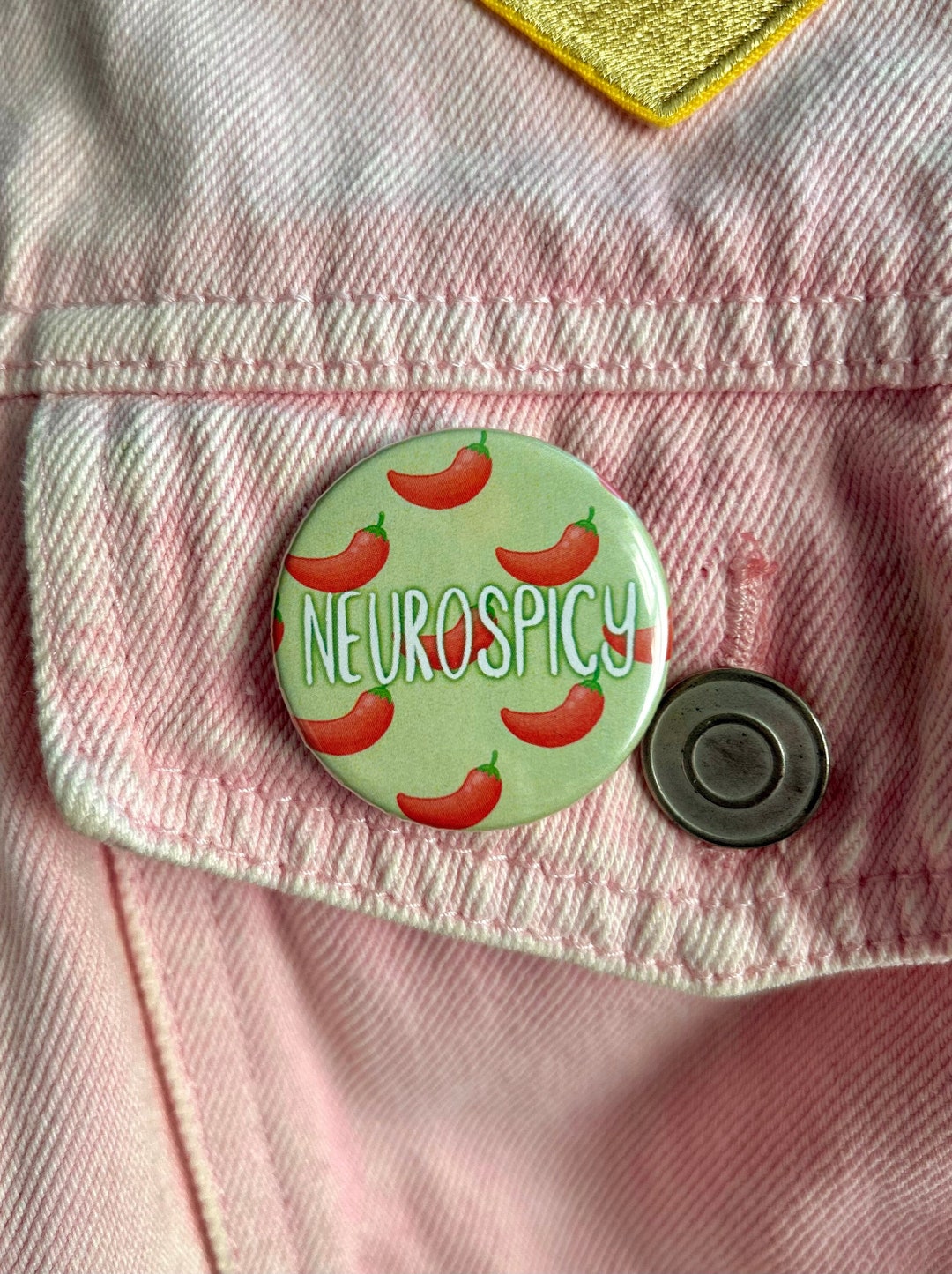 Neurospicy Pin, Actually Autistic, Adhd Badge, Neurodiversity, Adhd ...