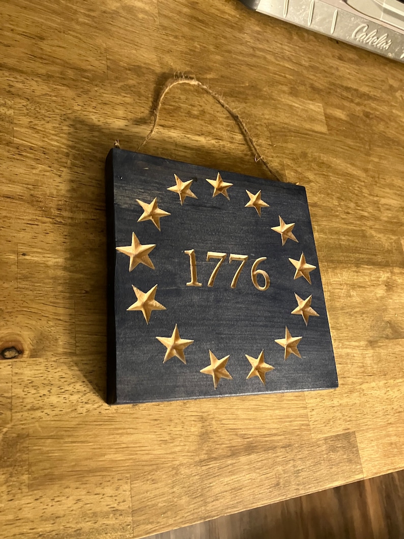 1776 Wood Carved Sign - Etsy