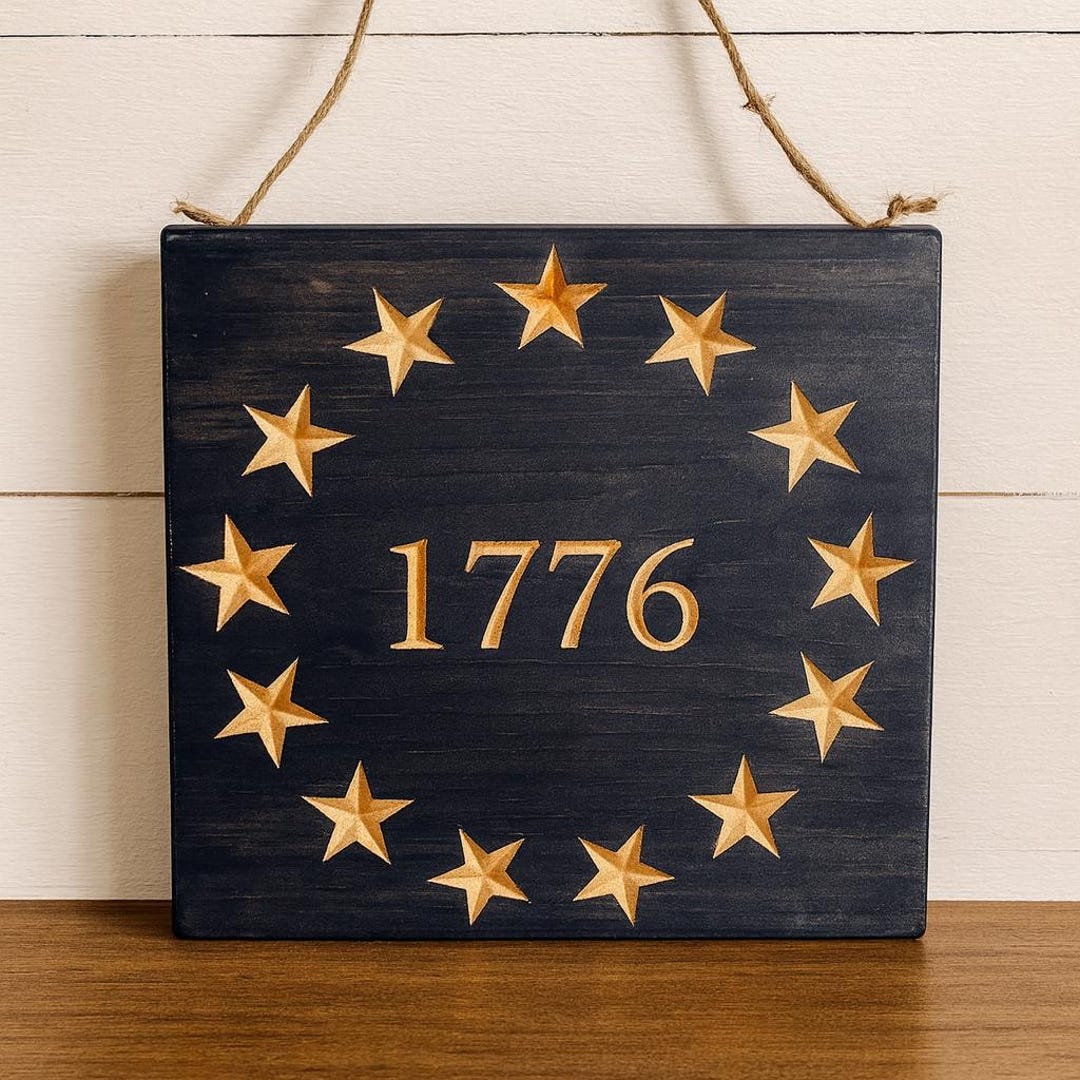 1776 Wood Carved Sign - Etsy