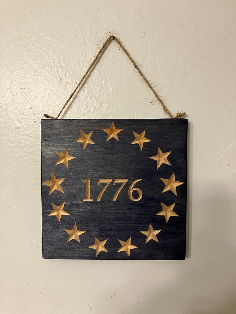 1776 Wood Carved Sign - Etsy
