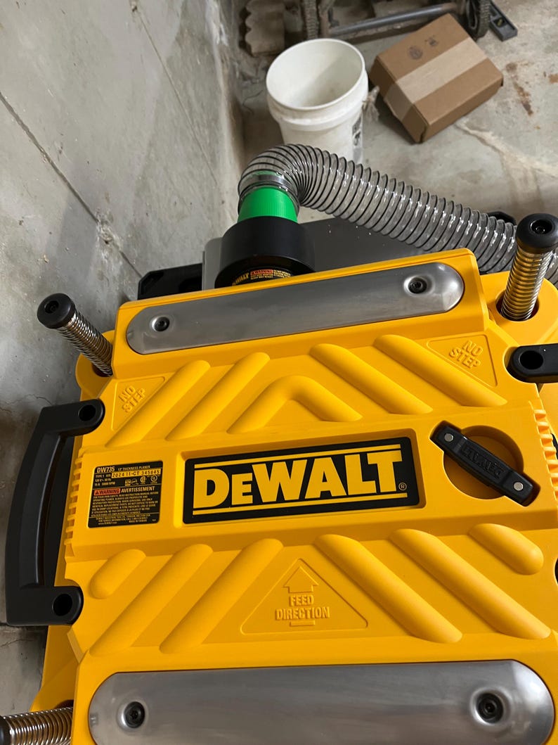 Dewalt 735 Planer Dust Collection Attachment: 2.5” Flexible PVC Hose ...