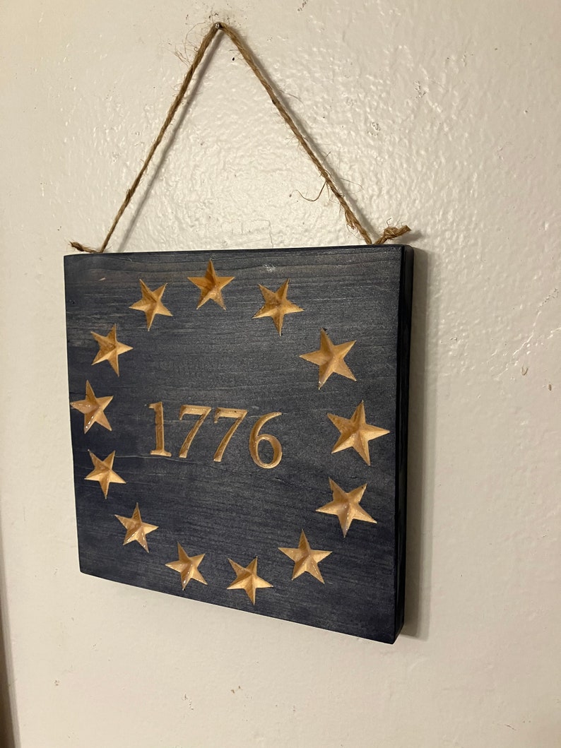 1776 Wood Carved Sign - Etsy