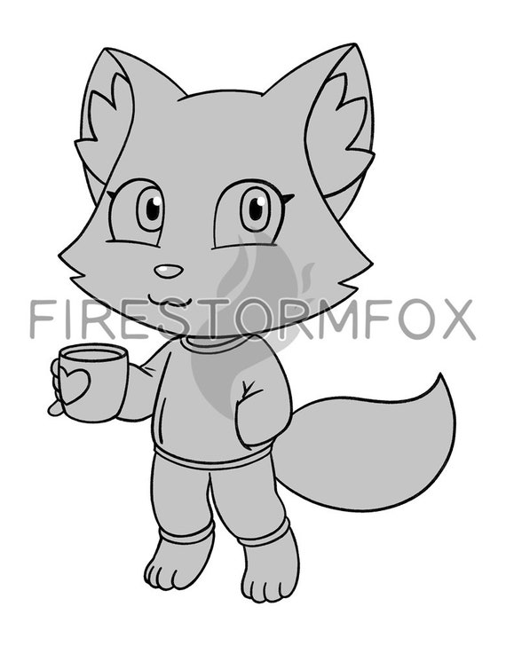 Chibi Fox Lineart