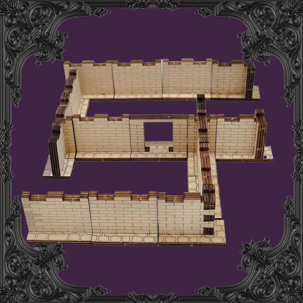 Modular Dungeon Wall Kit 28mm Scale RPG Terrain Customizable Fantasy ...