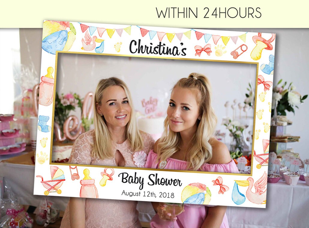 Baby Shower Photo Booth Frame Baby Shower Picture Frame Photo Booth ...