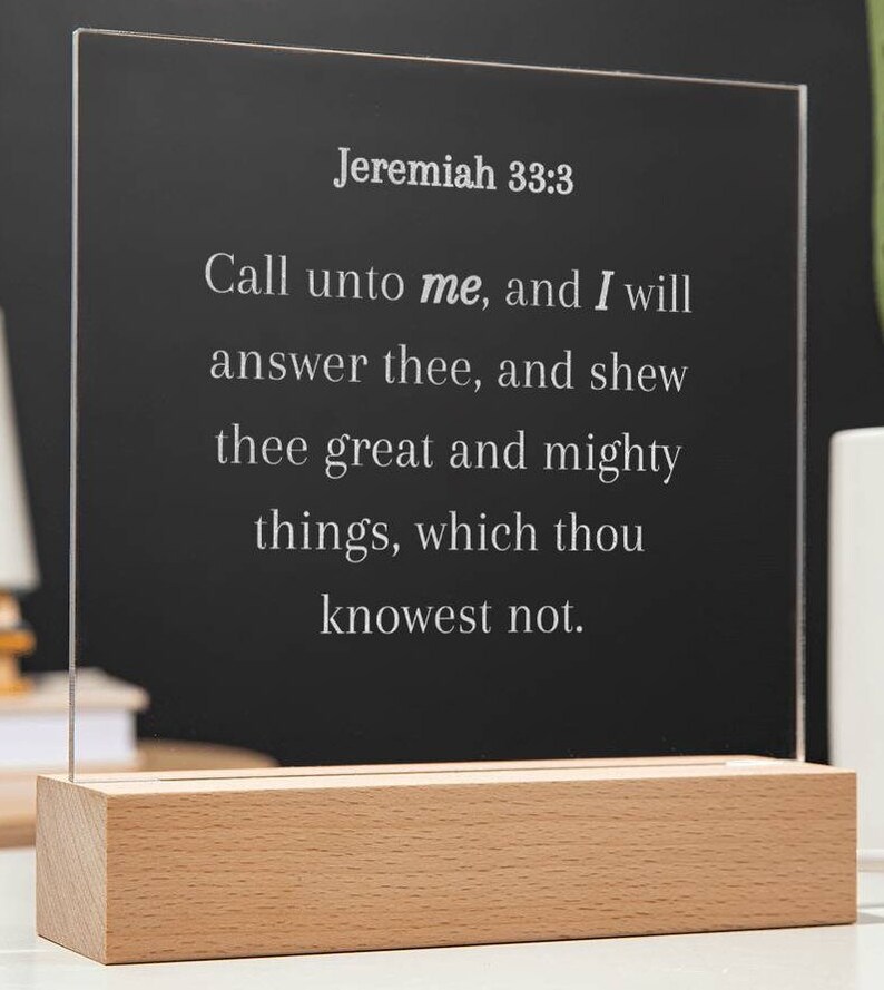 Bible Verse Engraved Acrylic Plaque, Religious Gift, Christian Gift ...