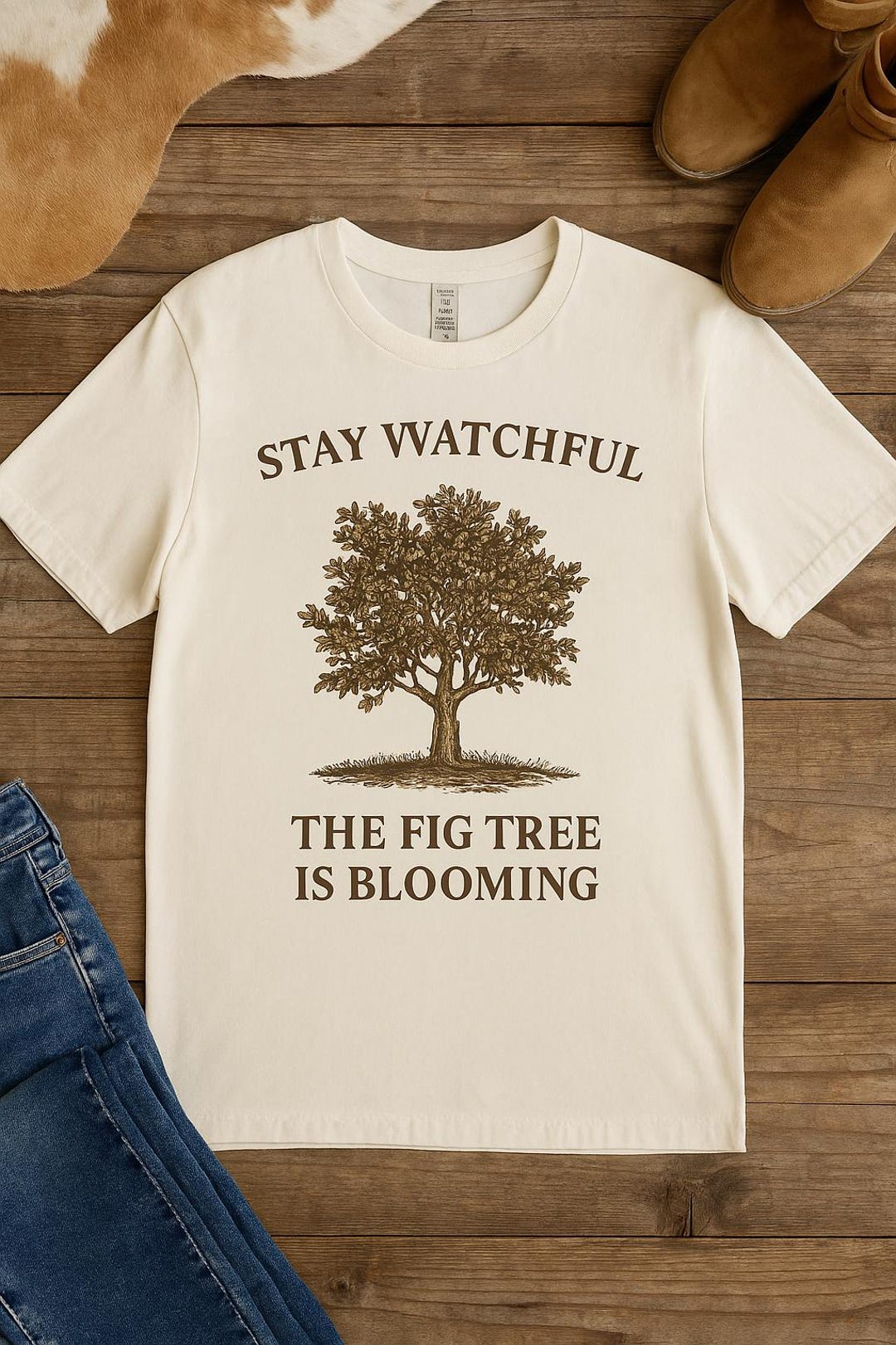 Stay Watchful Fig Tree Prophecy Tshirt, Bible Prophecy Christian Tee ...