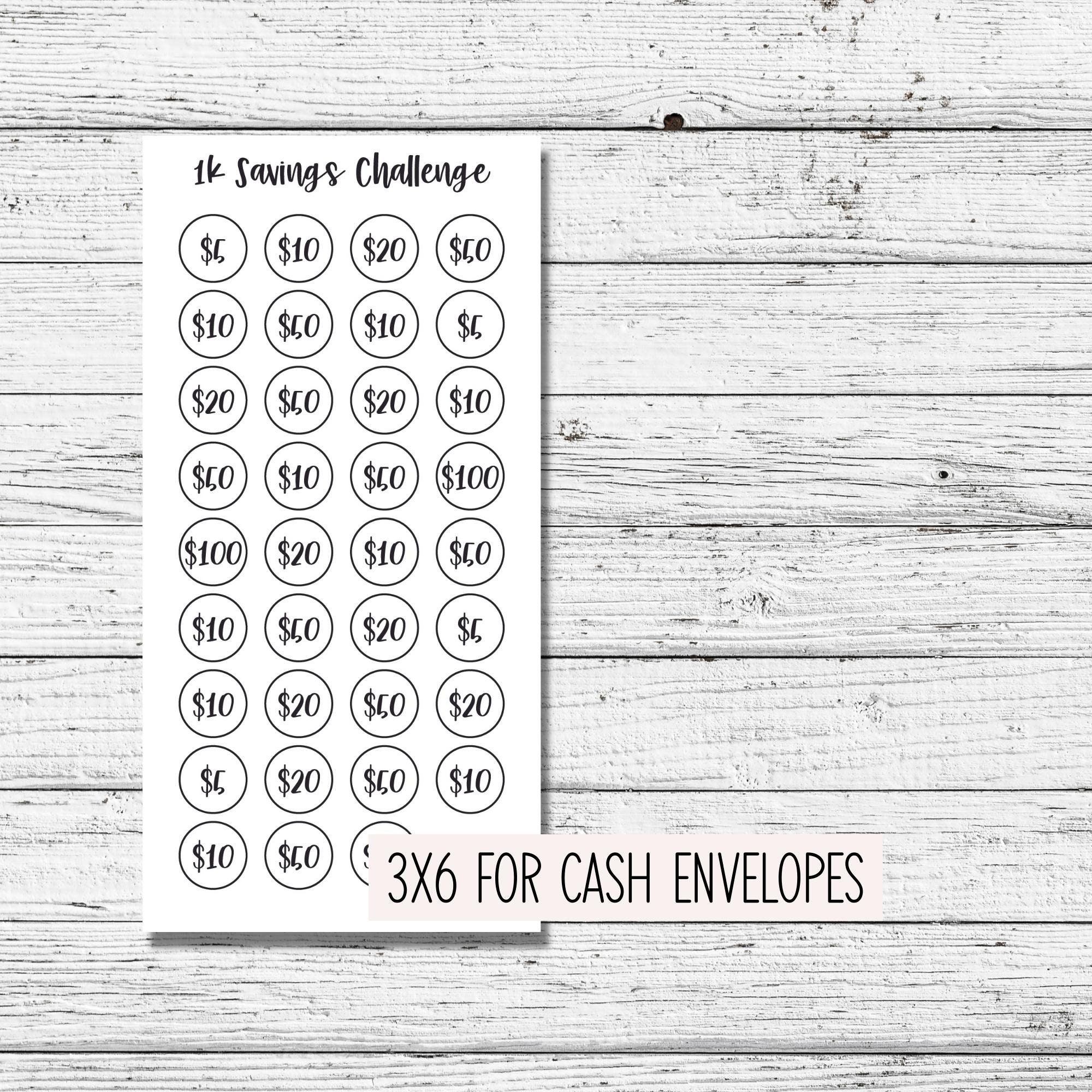 1k Savings Challenge, Printable 1000 Savings Tracker, 1k Savings ...