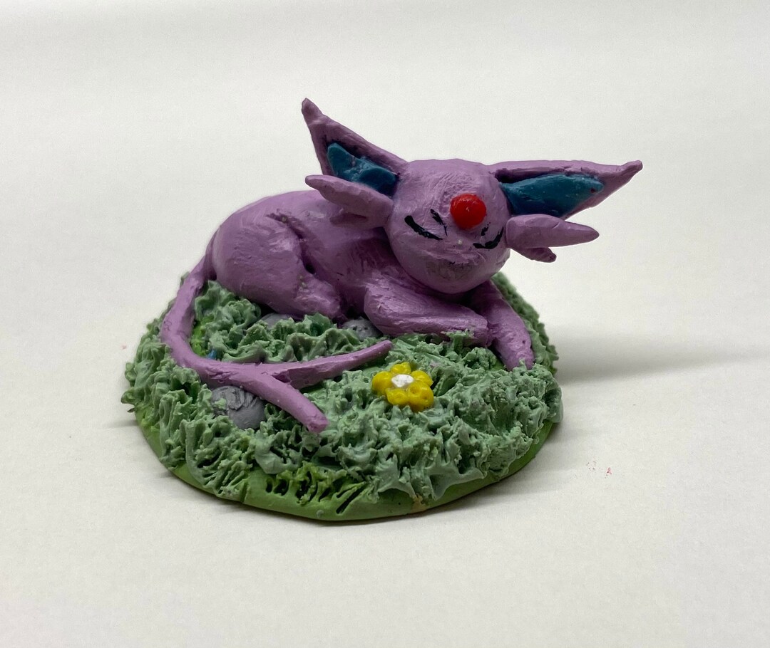 Sleeping Espeon in Medow - Etsy