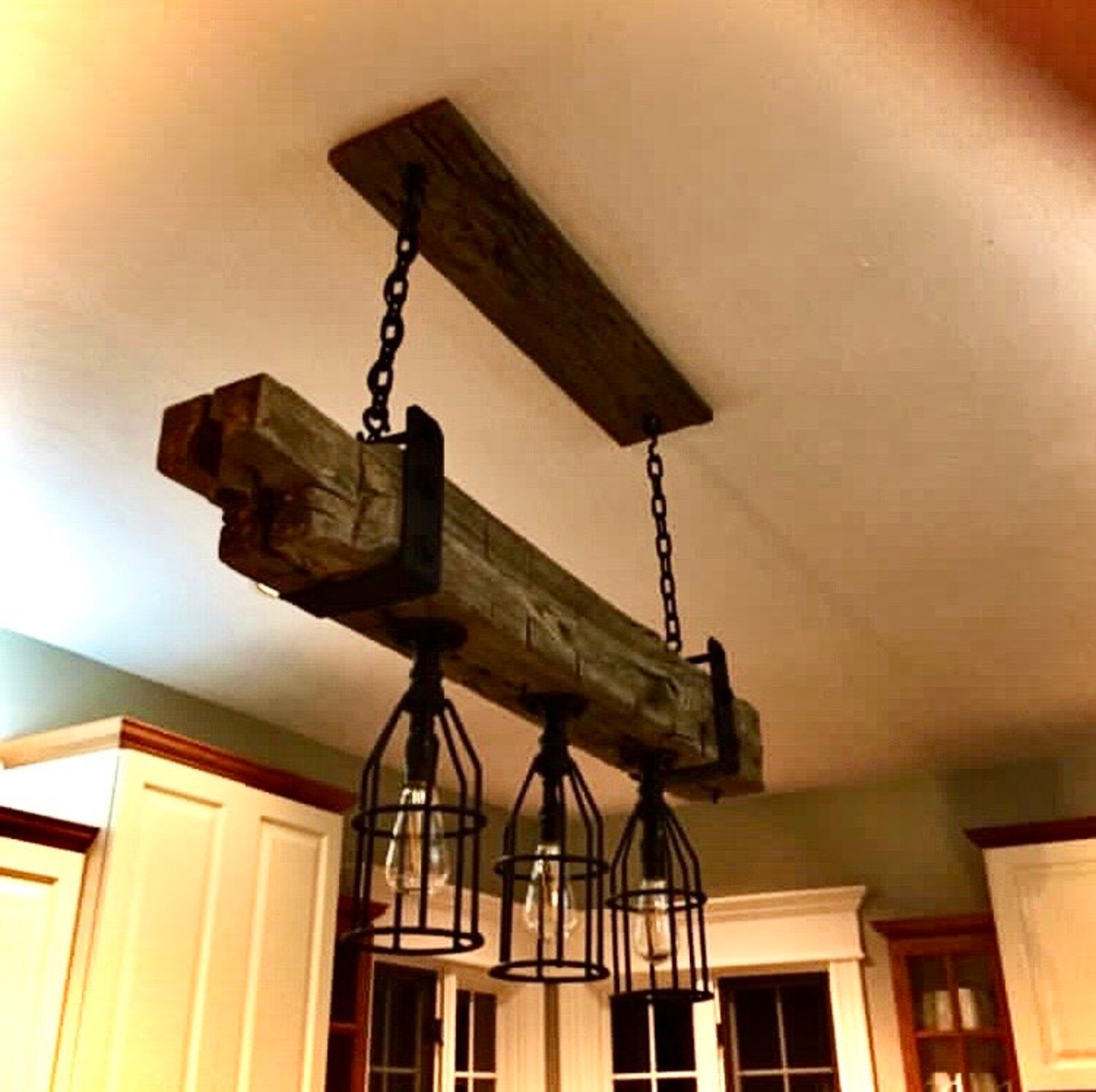 Barn Board Hanging Ceiling Light - Etsy